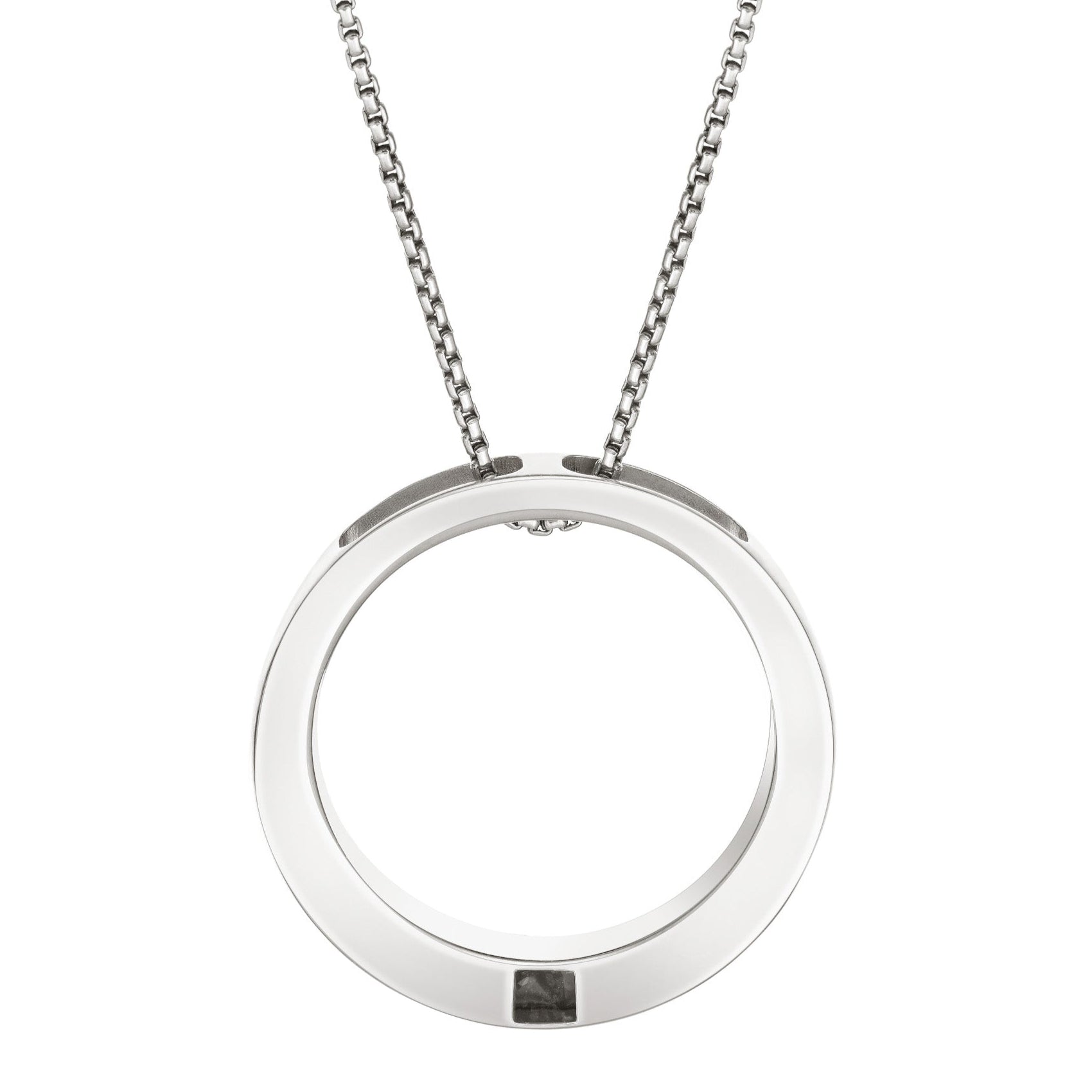 Eternal Circle Cremation Necklace in Sterling Silver – closebymejewelry
