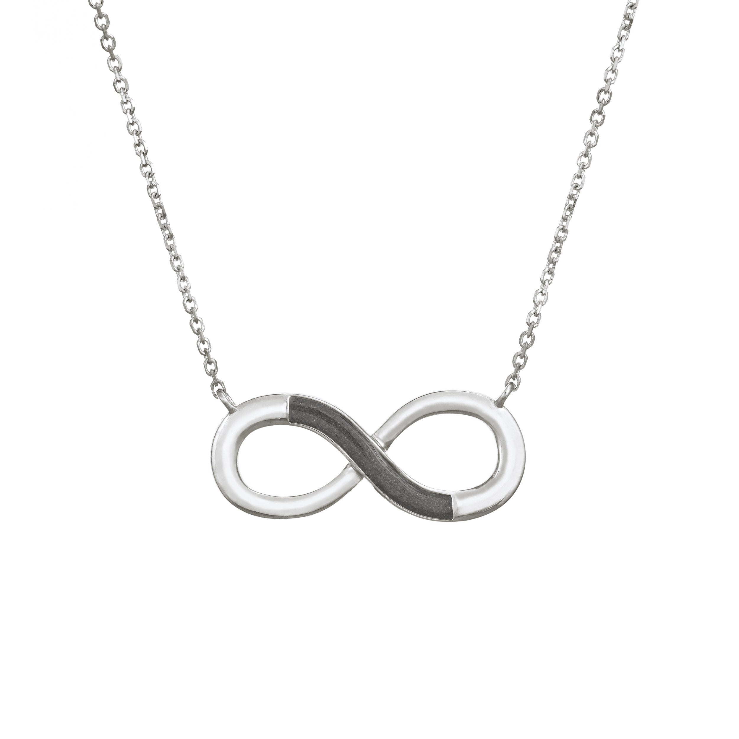 Infinity Cremation Necklace in Sterling Silver – closebymejewelry
