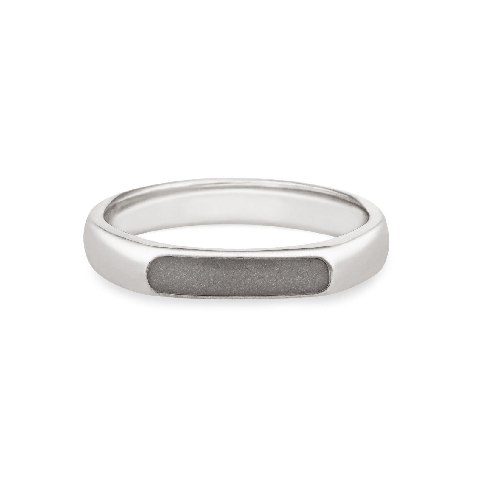 Men's Smooth Band Cremation Ring in Sterling Silver – closebymejewelry
