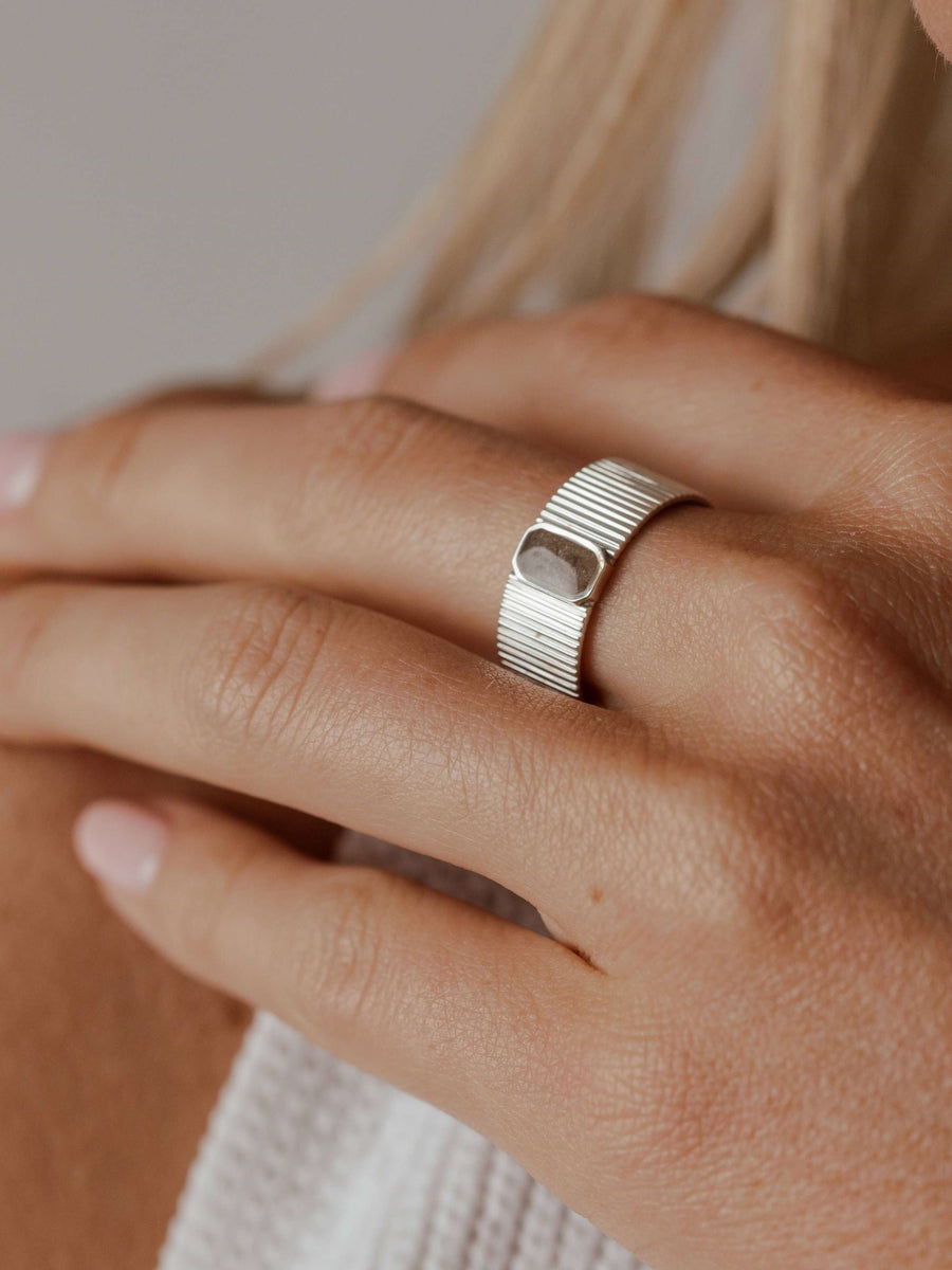 Tessa Cremation Ring in Sterling Silver | close by me – closebymejewelry