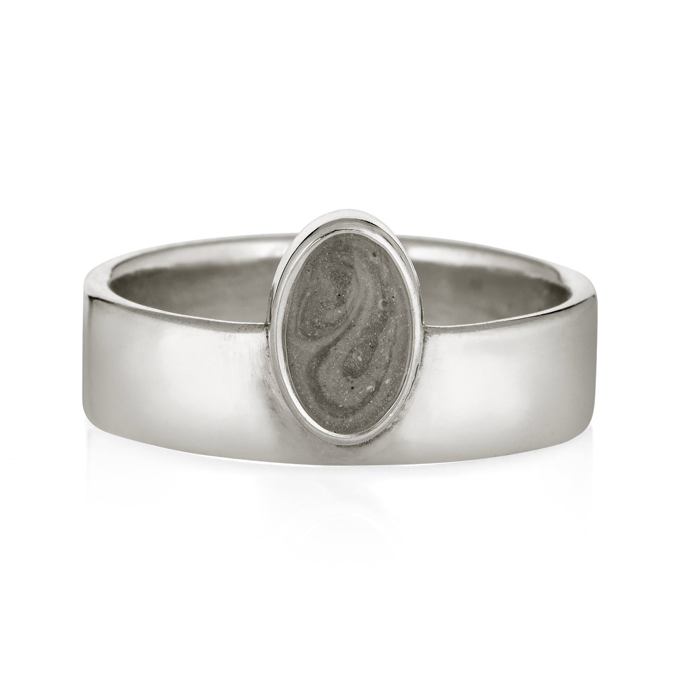 Oval Crown Cremation Ring in Sterling Silver – closebymejewelry
