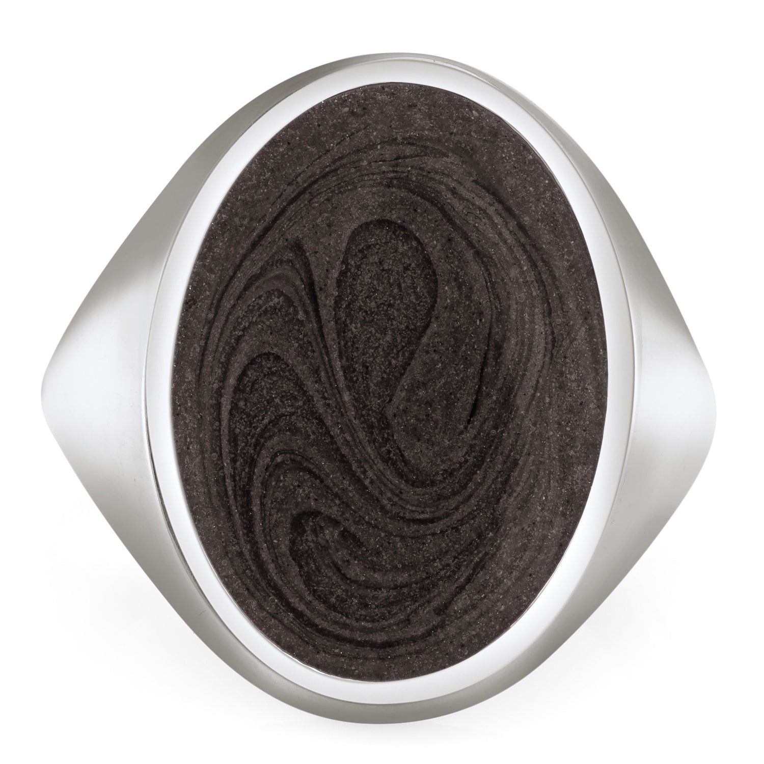 Men's Oval Signet Cremation Ring in Sterling Silver – closebymejewelry